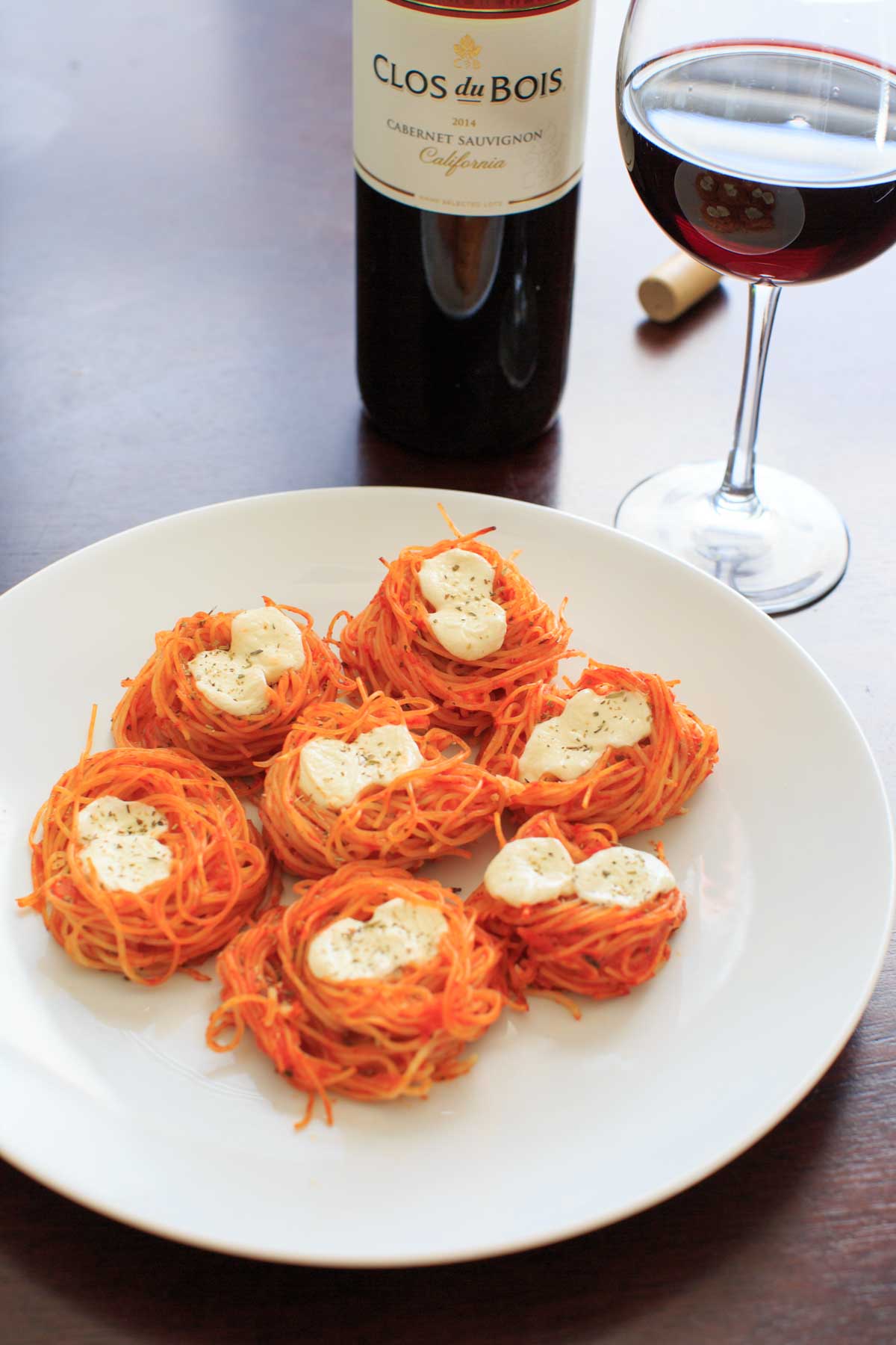 Baked Spaghetti Nests - bake ahead or use leftover pasta