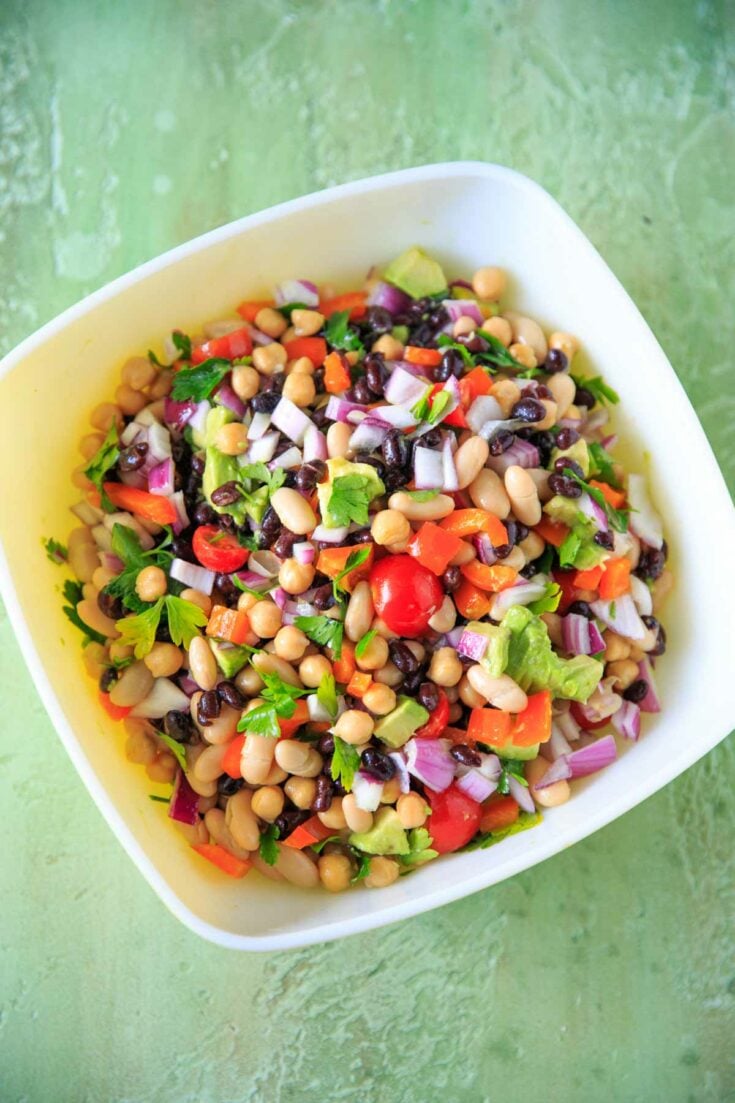 Three Bean Salad with Avocado - Trial and Eater