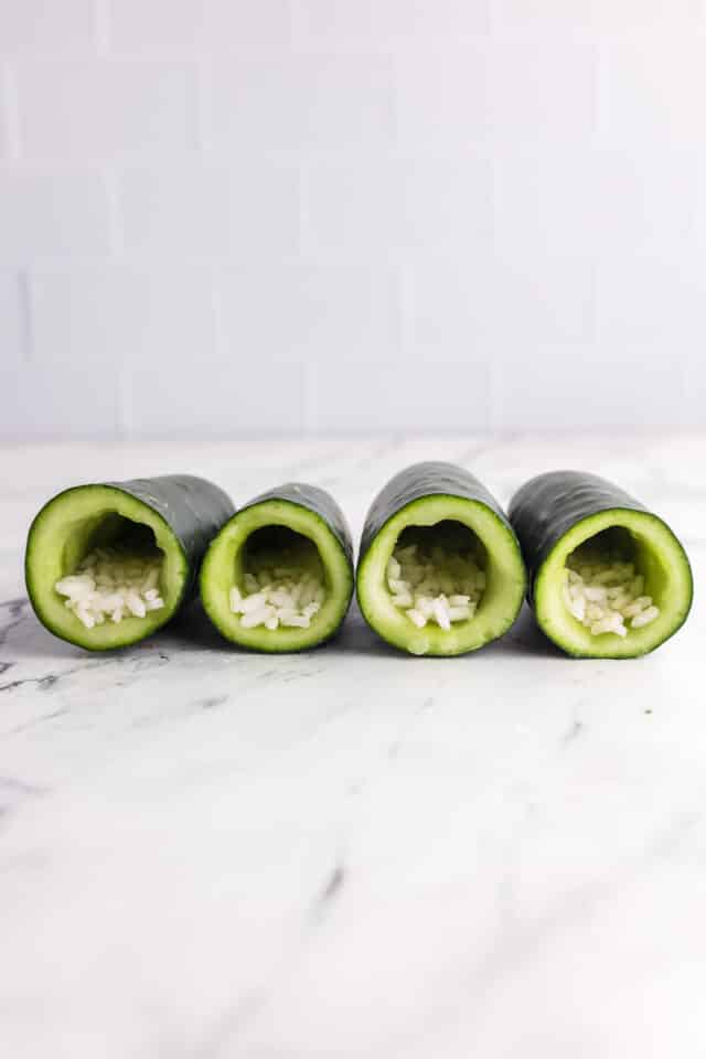 Stuffed Cucumber Sushi Recipe and Instructions