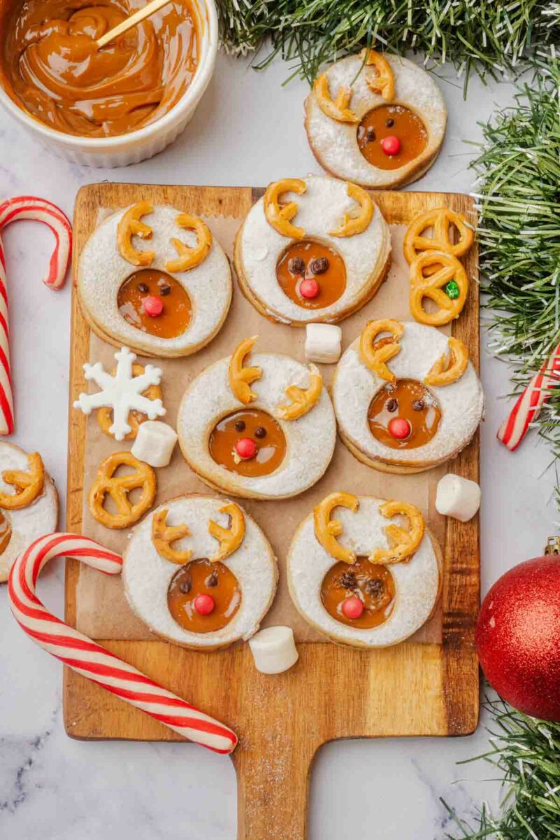 Reindeer Linzer Cookies - Trial and Eater